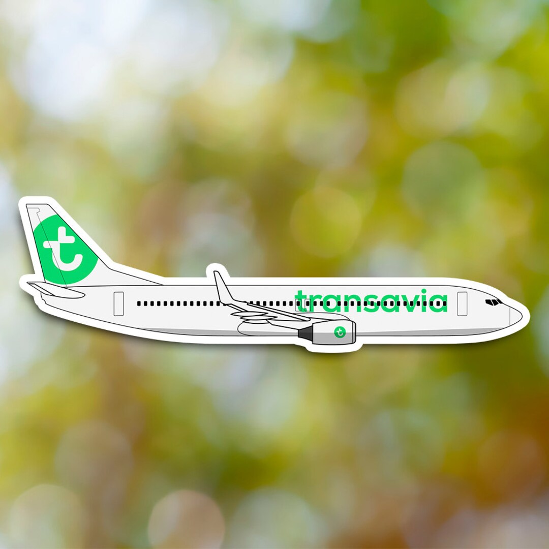 Boeing 737 Sticker, Transavia Airplane Sticker Waterproof for Suitcase ...