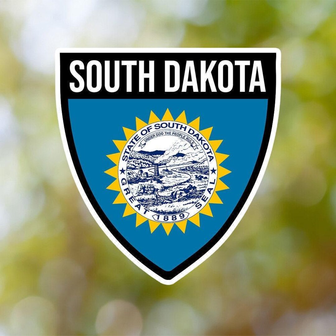 South Dakota Sticker Shield Waterproof for Laptop, Car, Book, Water ...
