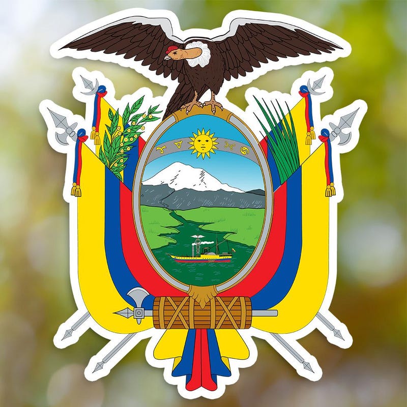 Ecudorian flag decal - Etsy Nederland