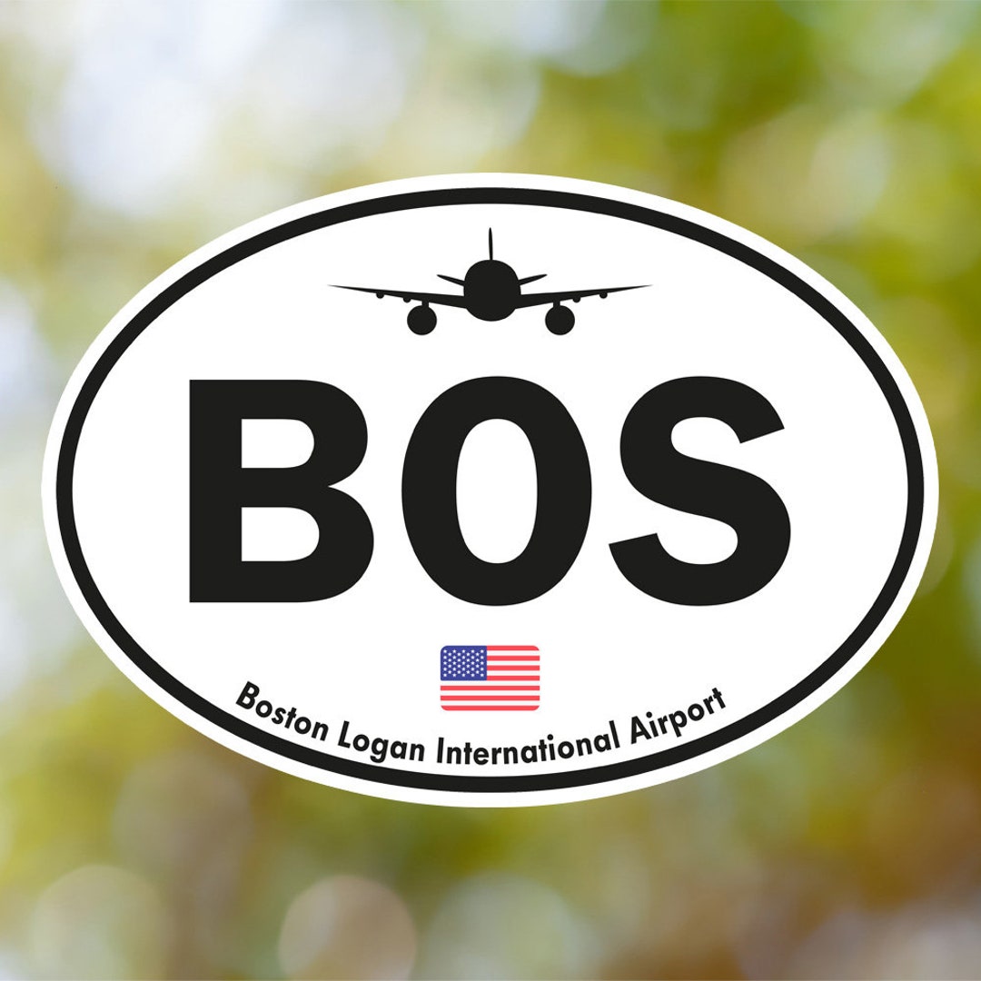 Boston Sticker Oval Vintage, USA Airport Luggage Sticker Waterproof for ...