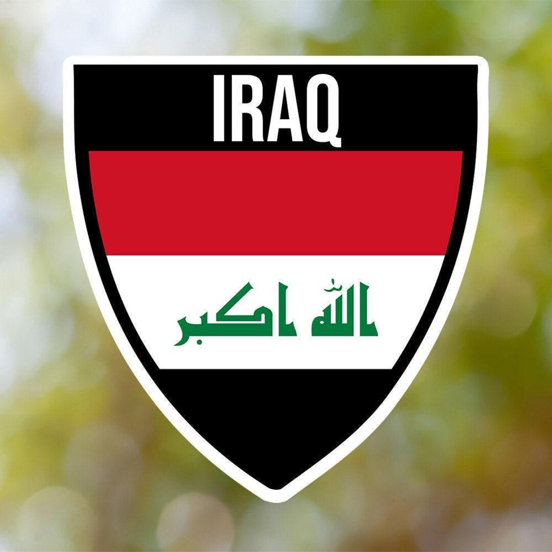 Iraq Sticker Shield Waterproof for Laptop, Car, Book, Water Bottle ...
