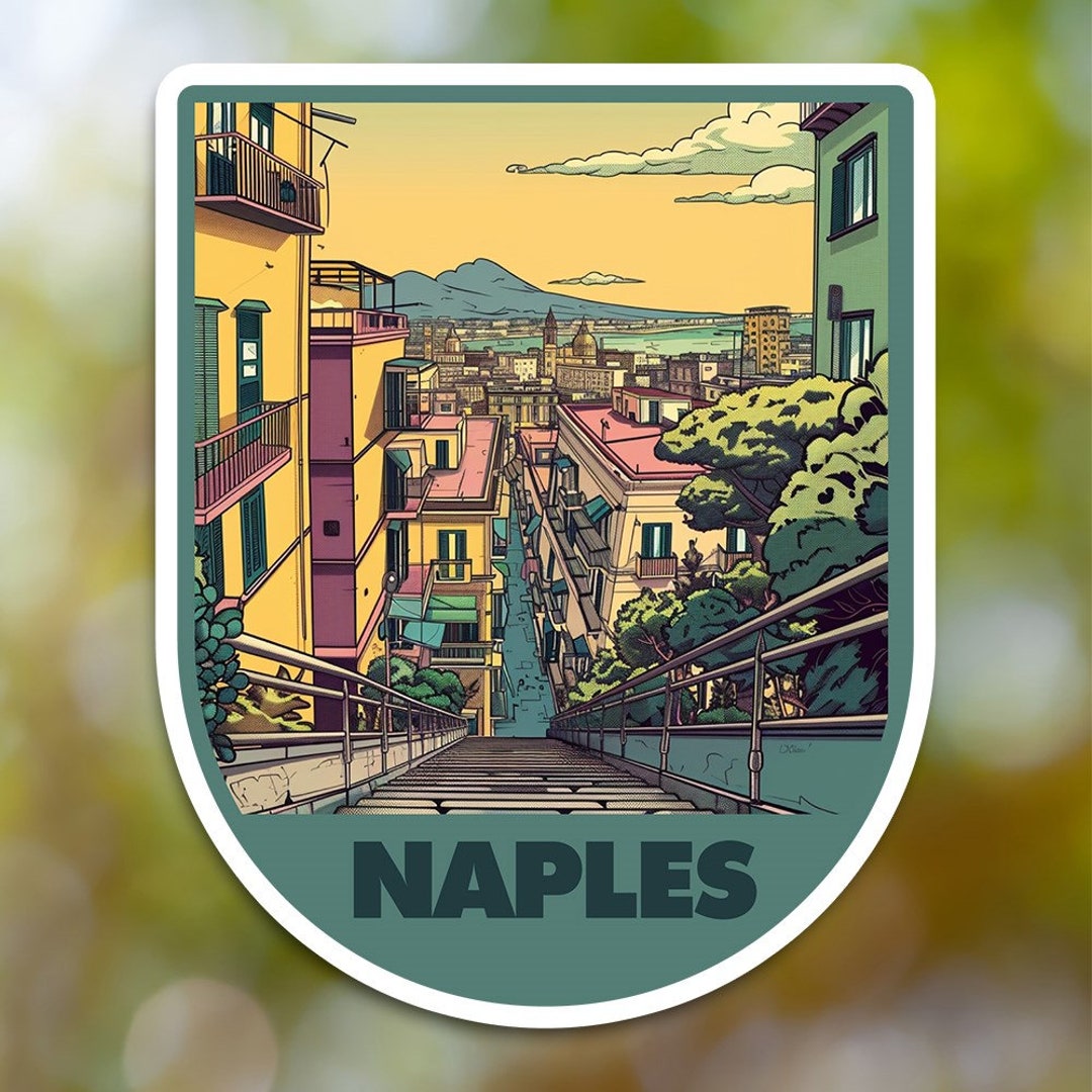 Naples Sticker, City Sticker Vinyl Decal, for Laptop Car, Book, Water ...