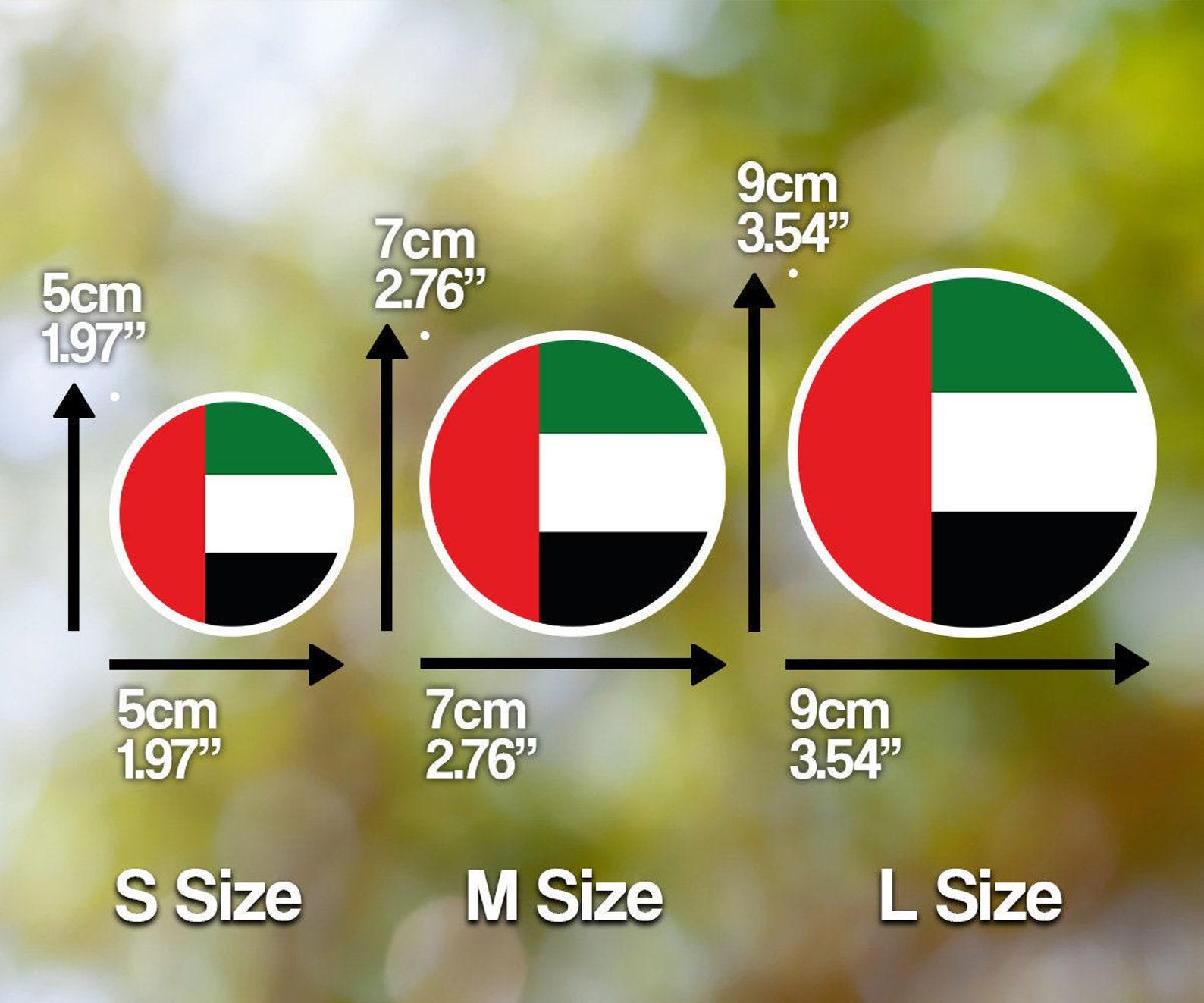 United Arab Emirates Sticker Geometric for Laptop, Car, Book, Water ...