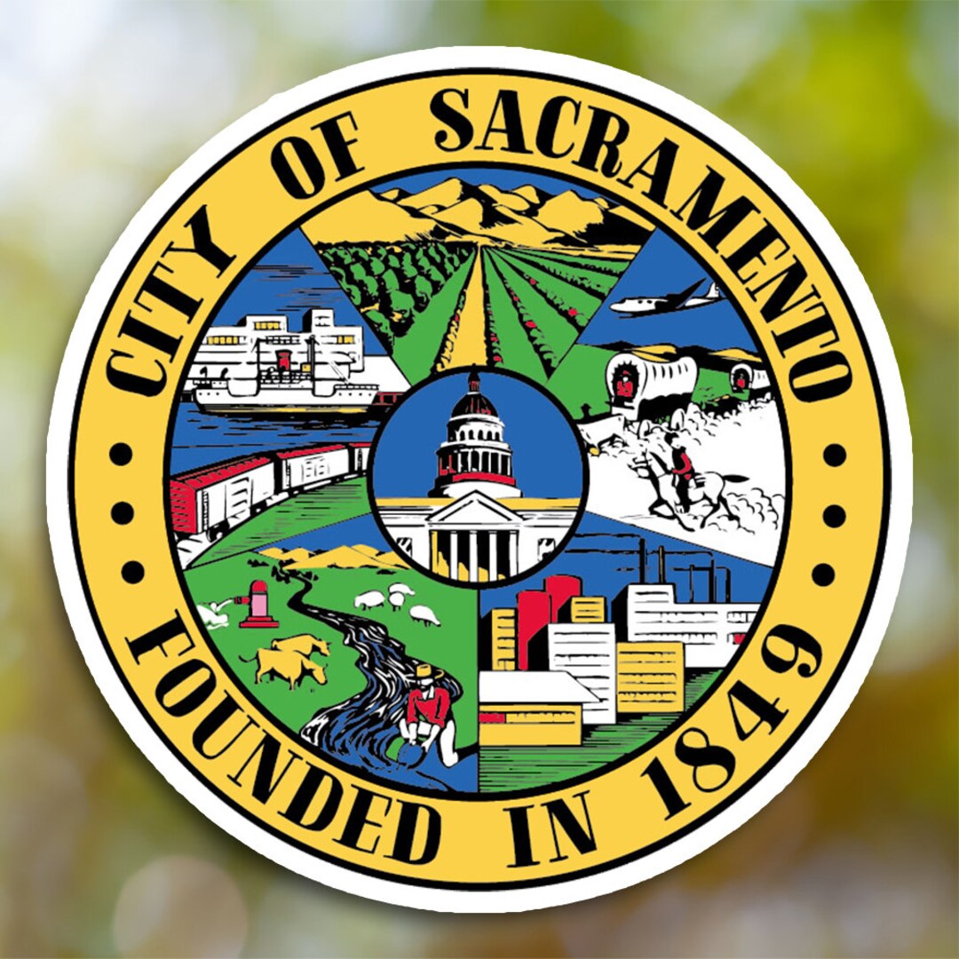 Sacramento Sticker, City Sticker Vinyl Decal, for Laptop Car, Book ...