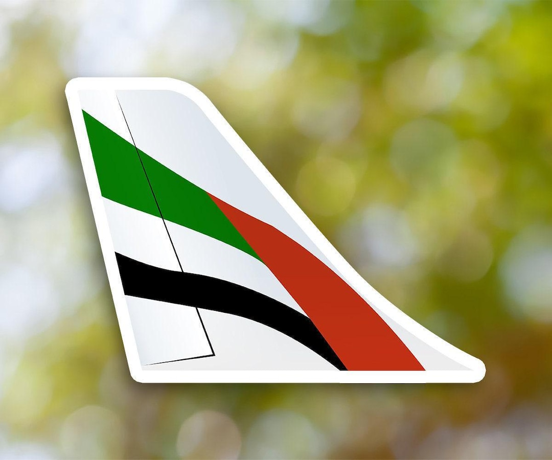 Emirates Sticker, Tailplane Sticker Waterproof for Suitcase, Car, Book ...