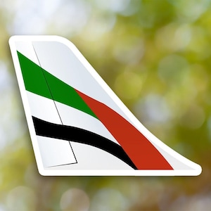 Emirates Sticker, Tailplane Sticker Waterproof for Suitcase, Car, Book ...