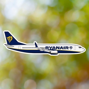 Boeing 737 Sticker, Ryan Air Airplane Sticker Waterproof for Suitcase ...