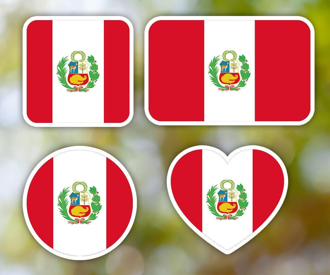 Peru Sticker Geometric for Laptop, Car, Book, Water Bottle, Helmet ...