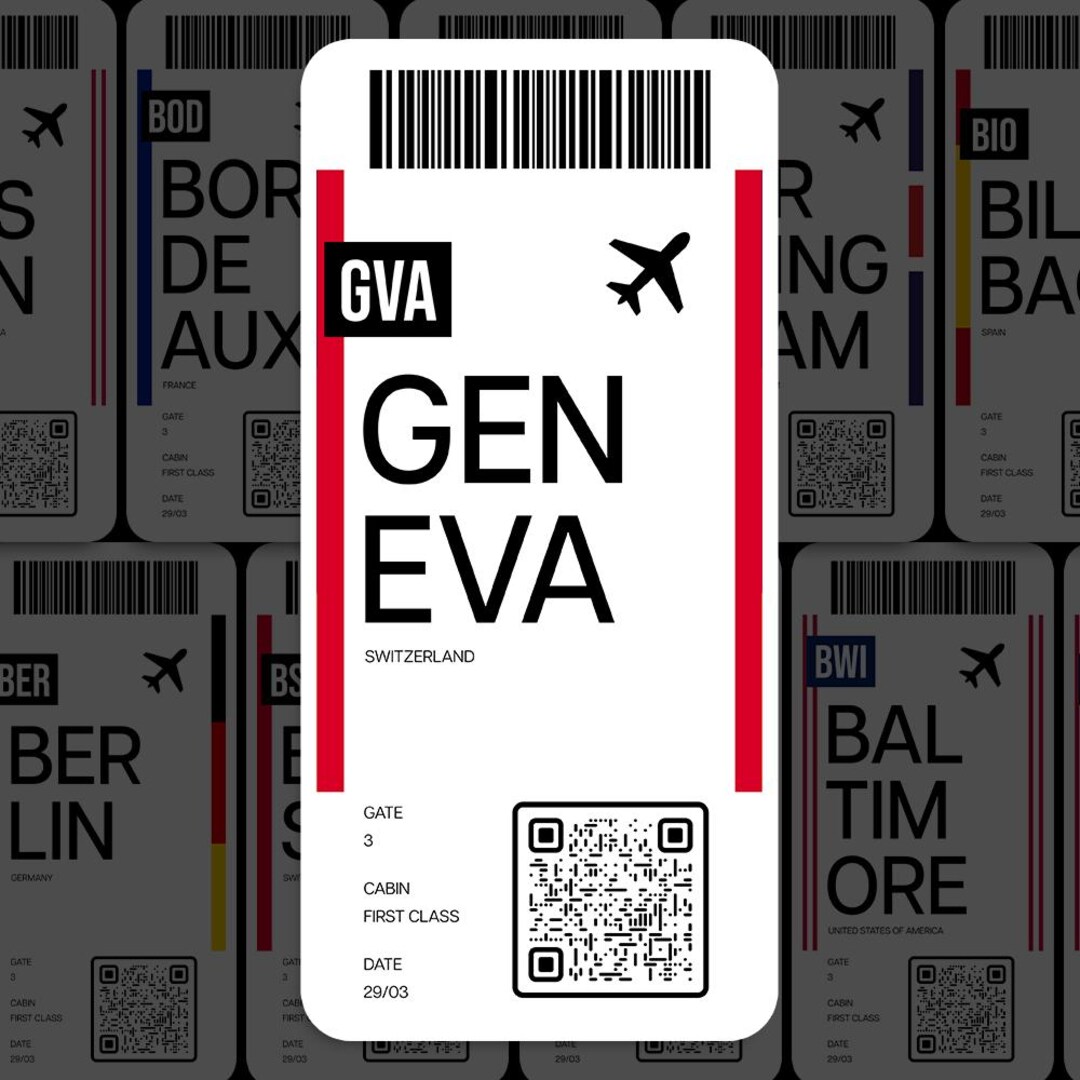 Geneva Airport Sticker, Switzerland Luggage Sticker, Suitcase Sticker ...