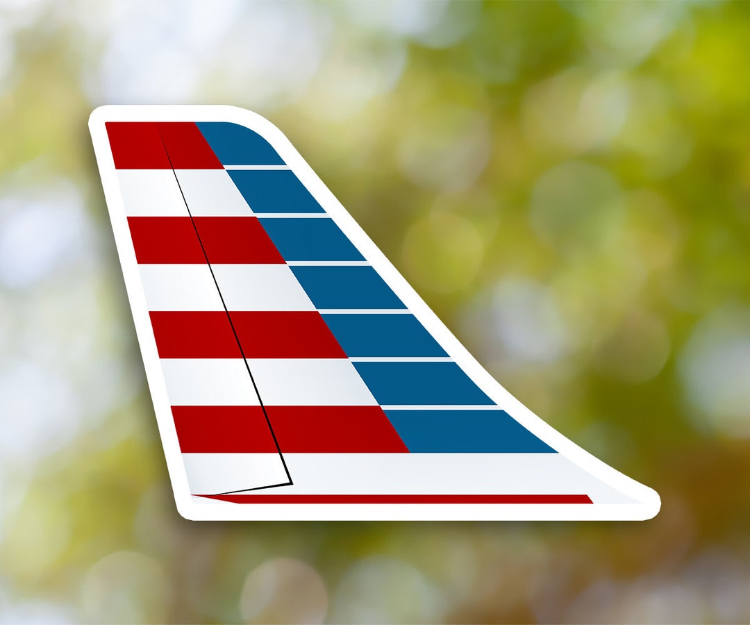 American Airlines Sticker, Tailplane Sticker Waterproof for Suitcase ...