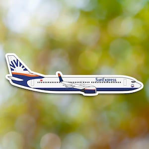 Boeing 737 Sticker, Sunexpress Airplane Sticker Waterproof for Suitcase ...