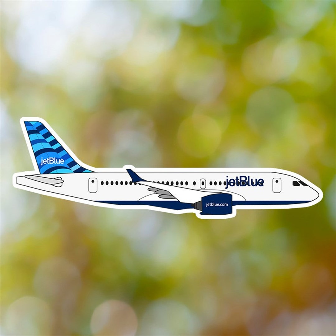 Airbus A220 Sticker, Jetblue Airways Airplane Sticker Waterproof for ...
