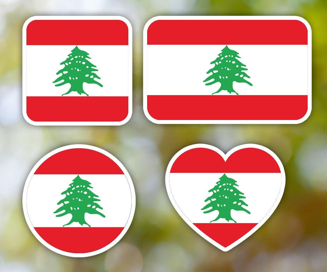 Lebanon Sticker Geometric for Laptop, Car, Book, Water Bottle, Helmet ...