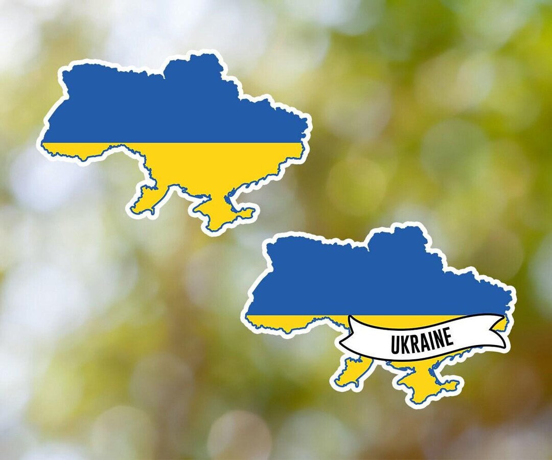 Ukraine Sticker Country Shaped Waterproof for Laptop, Car, Book, Water ...