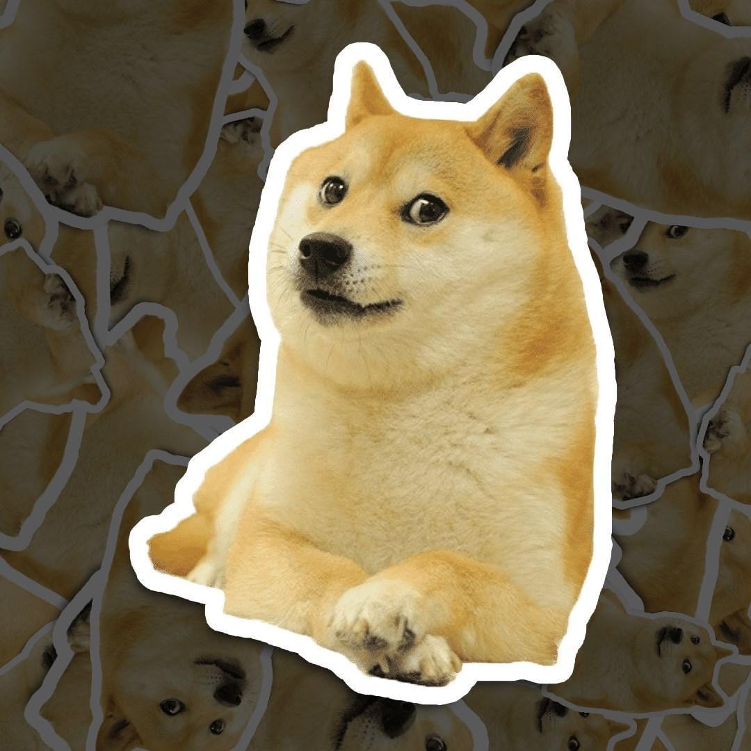 Doge Meme Sticker, Doggo Meme Sticker, Vinyl, Decal, for Laptop Car ...