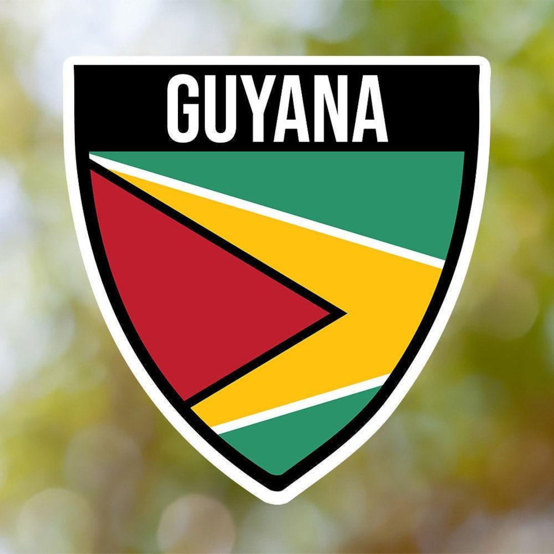 Guyana Sticker Shield Waterproof for Laptop, Car, Book, Water Bottle ...