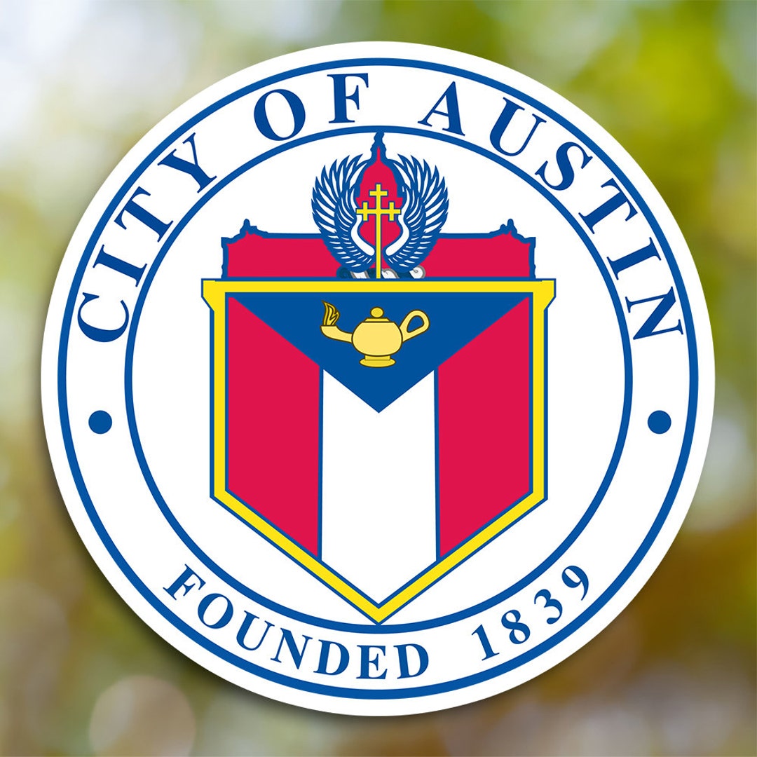 Austin Sticker, City Sticker Vinyl Decal, for Laptop Car, Book, Water ...