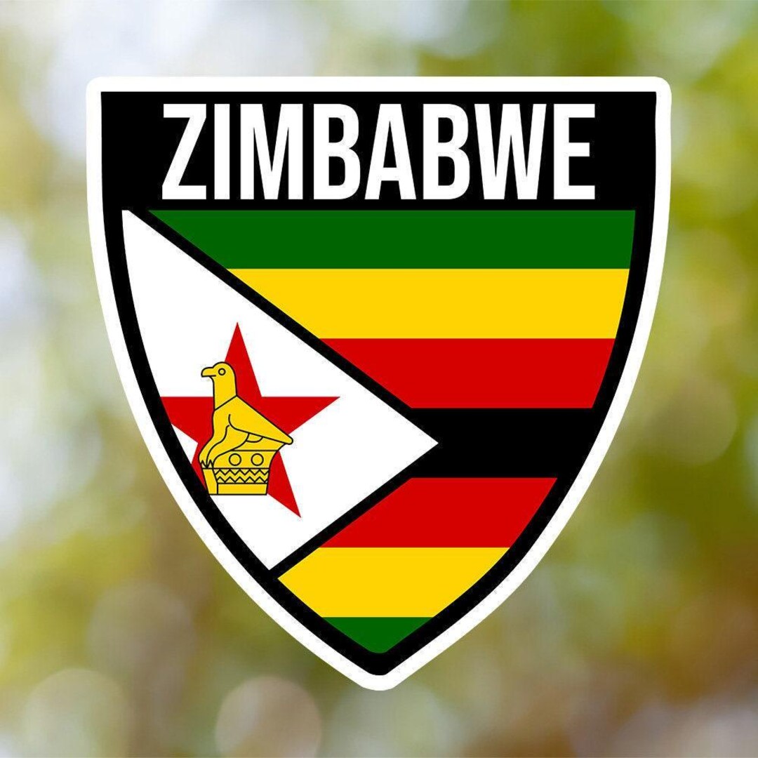 Zimbabwe Sticker Shield Waterproof for Laptop, Car, Book, Water Bottle ...