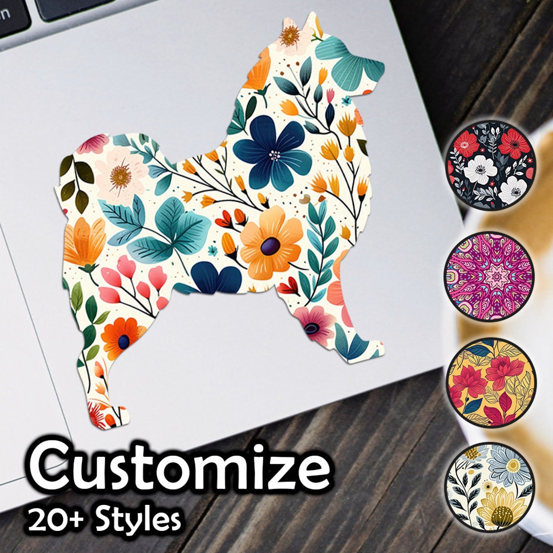 Finnish Lapphund Sticker, Dog Sticker With Pattern Waterproof for ...