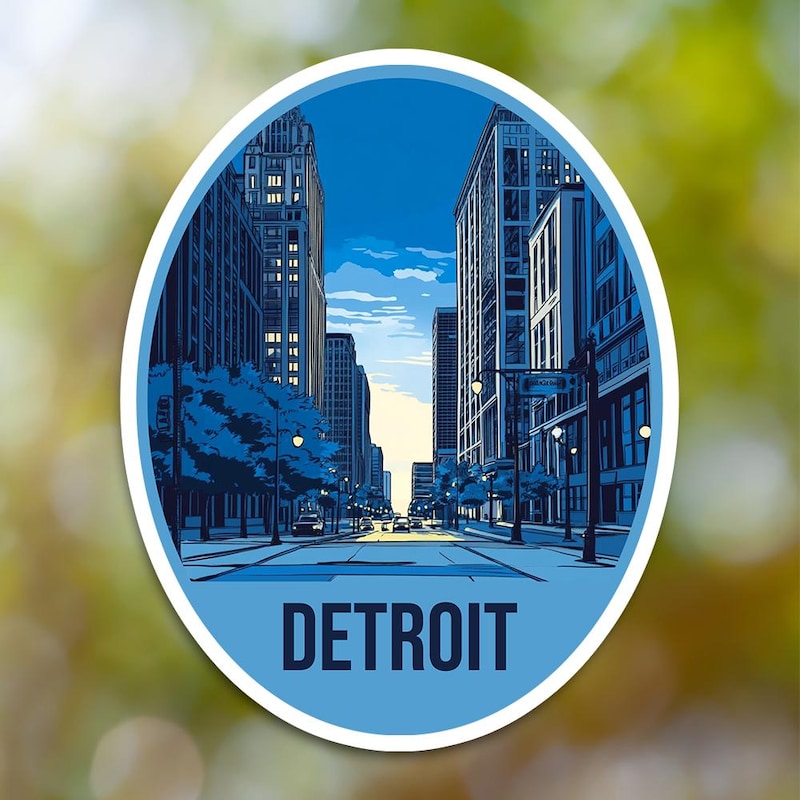 Detroit Stickers - Etsy