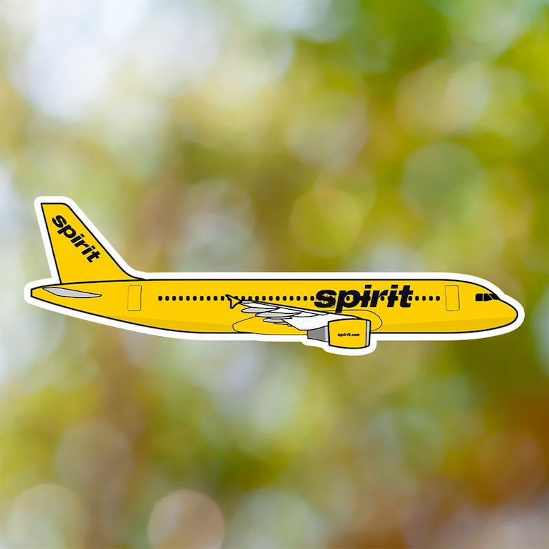 Airbus A320 Sticker, Spirit Airlines Airplane Sticker Waterproof for ...