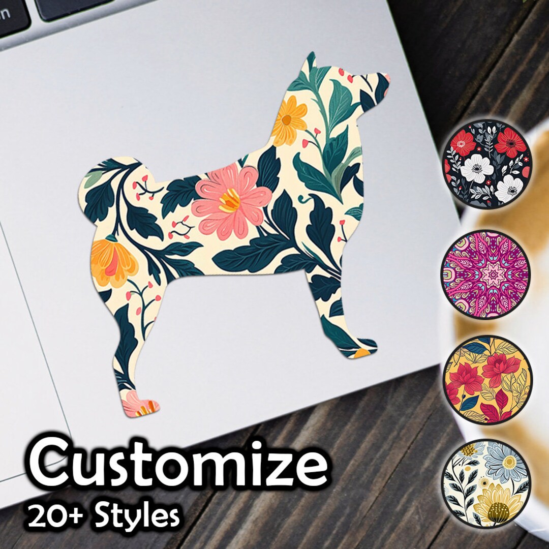 Akita Inu Sticker, Dog Sticker With Pattern Waterproof for Laptop, Car ...