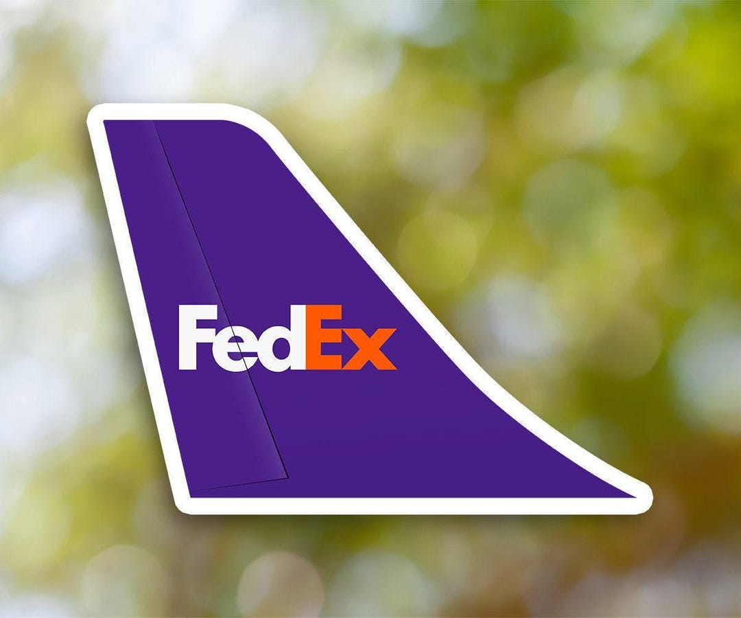 Fedex Sticker, Tailplane Sticker Waterproof for Suitcase, Car, Book ...