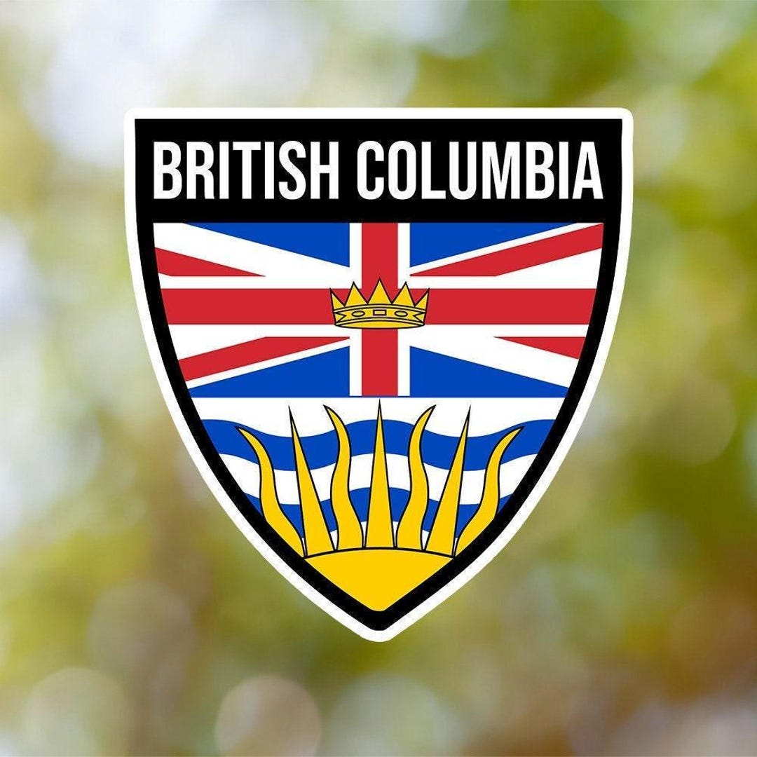 British Columbia Sticker Shield Waterproof for Laptop, Car, Book, Water ...