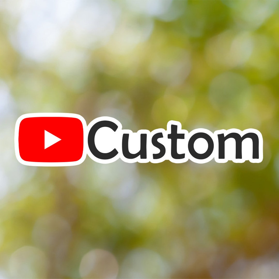 Custom Youtube Sticker Personalised Youtube Sticker Custom Social Media ...