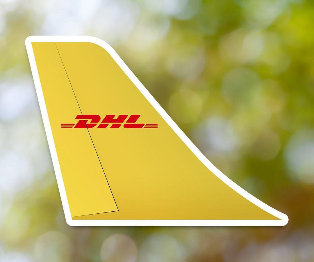 DHL Sticker, Tailplane Sticker Waterproof for Suitcase, Car, Book ...