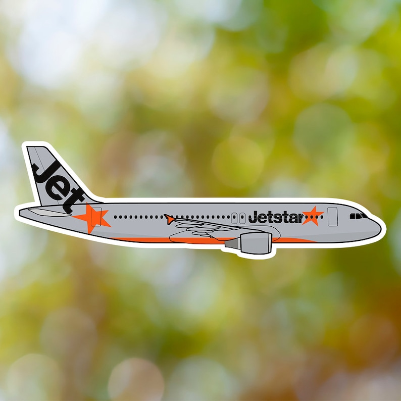 Airbus A320 Sticker, Jetstar Airways Airplane Sticker Waterproof for ...