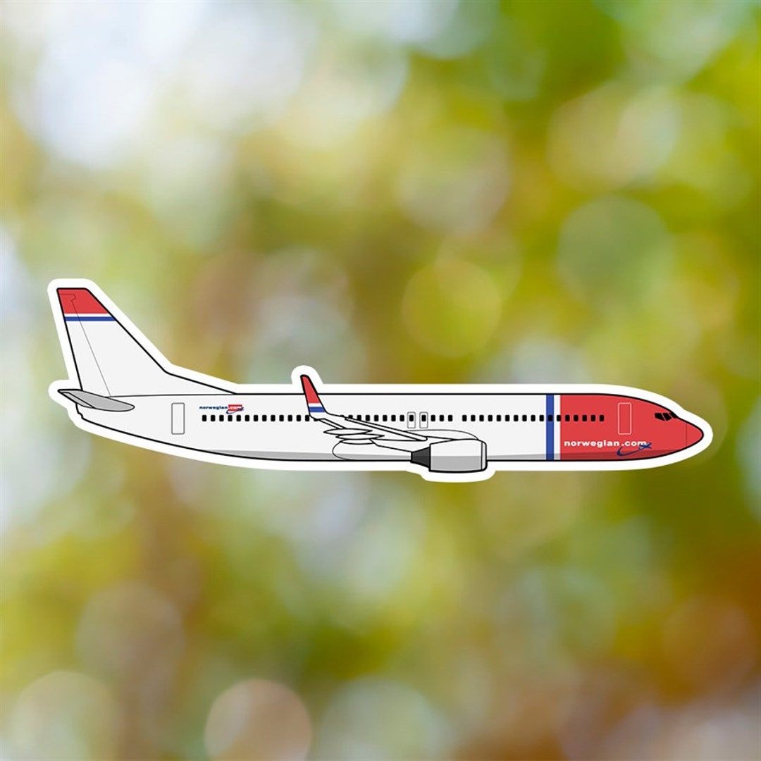 Boeing 737 Sticker, Norwegian Air Shuttle Airplane Sticker Waterproof ...