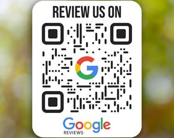 Google Review Stickers With QR Code - Personalized, Custom Design ...