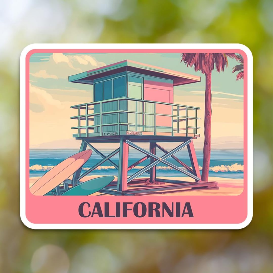 California Sticker, California Decal, for Laptop Car, Book, Water ...