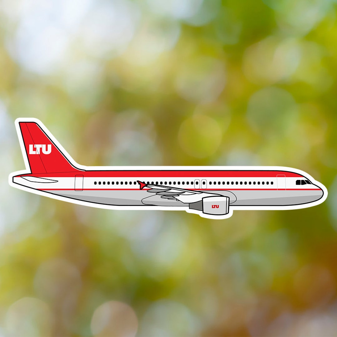 Airbus A320 Sticker, LTU International Airplane Sticker Waterproof for ...