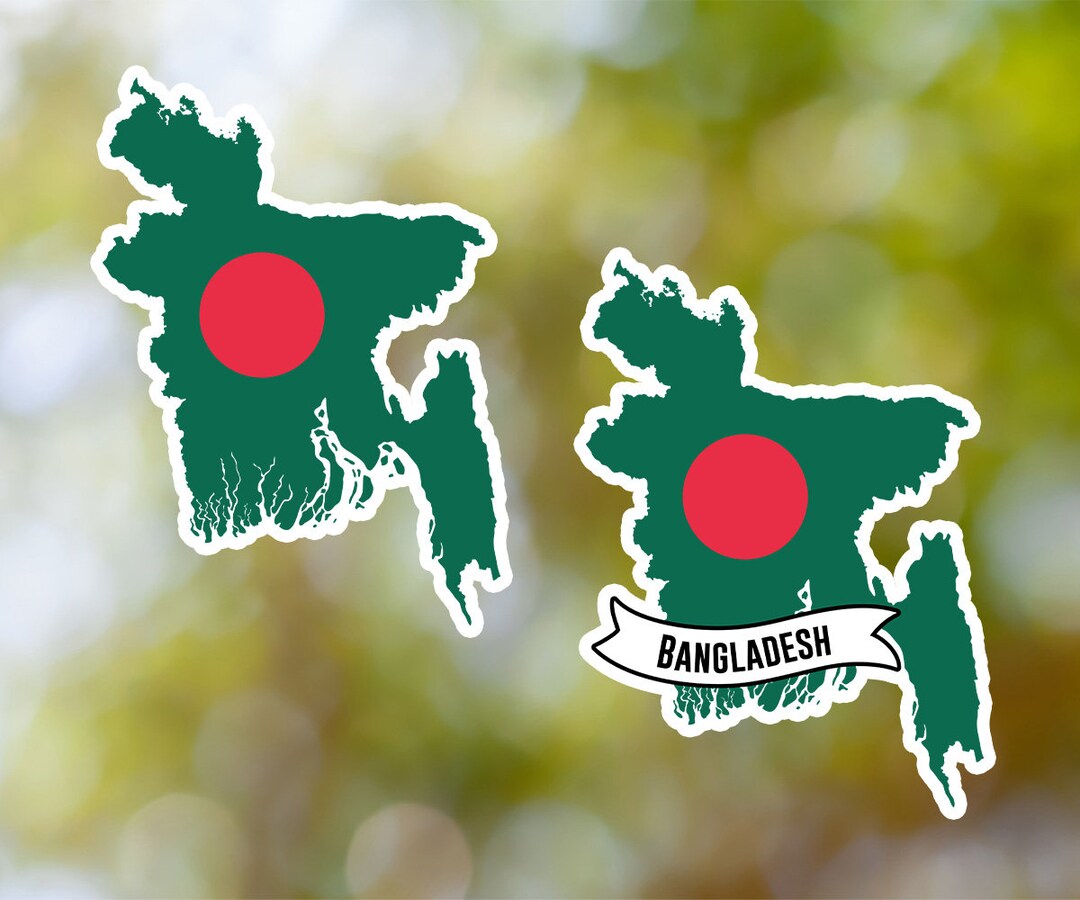 Bangladesh Sticker Country Shaped Waterproof for Laptop, Car, Book ...