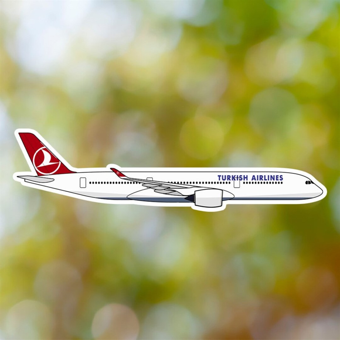 Airbus A350 Sticker, Turkish Airlines Airplane Sticker Waterproof for ...
