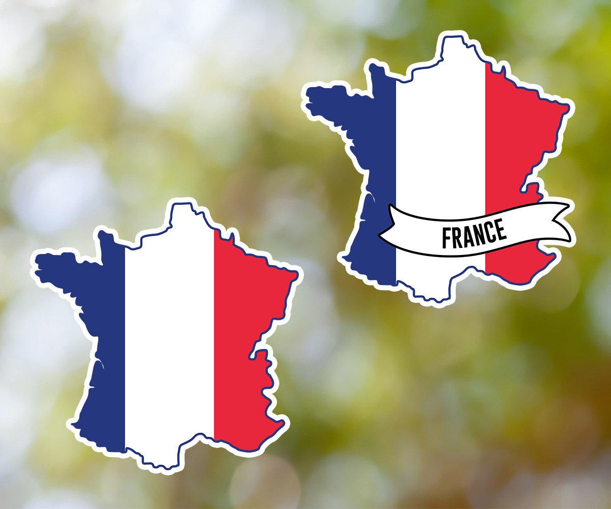 France Flag Map