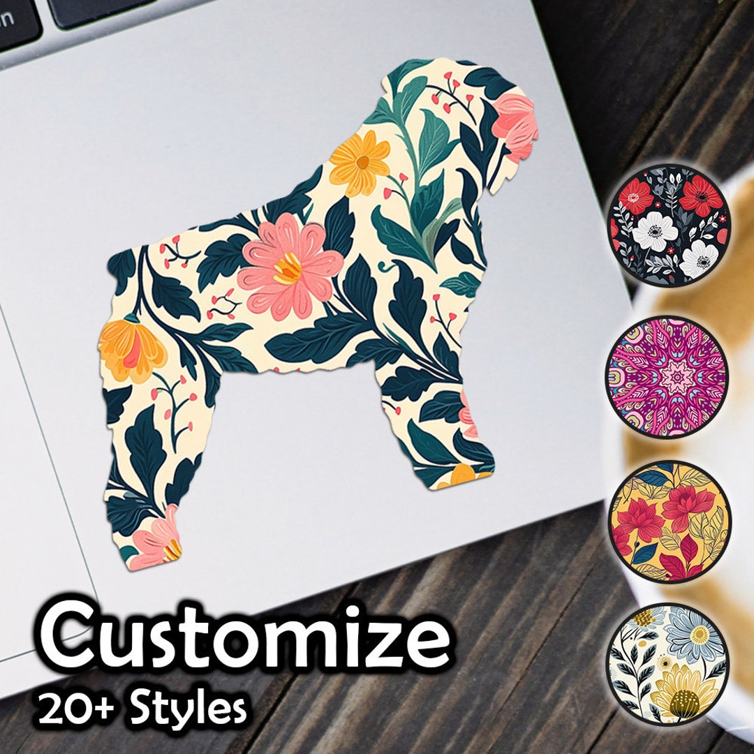 Bouvier Des Flandres Sticker, Dog Sticker With Pattern Waterproof for ...