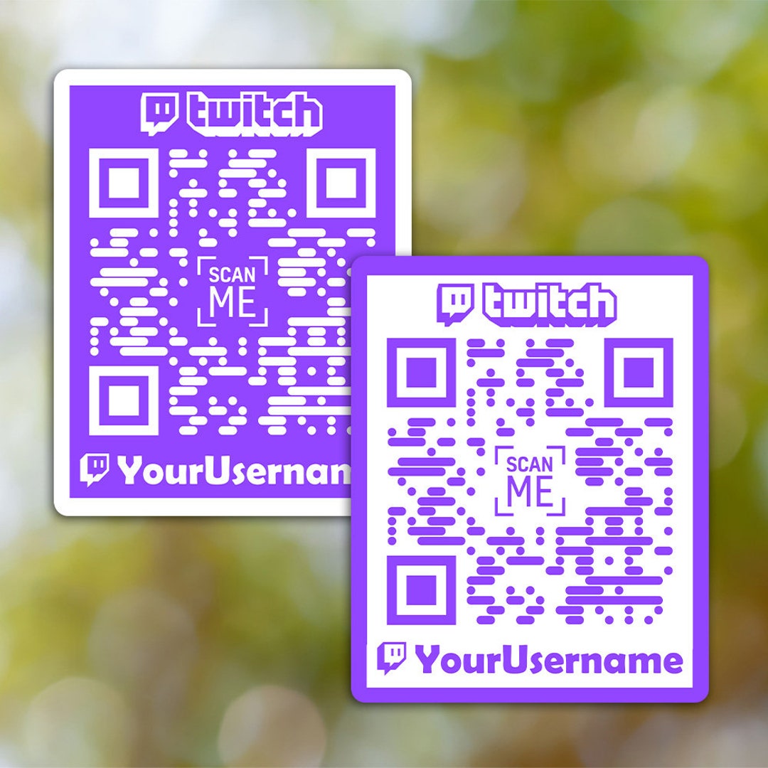 Custom Twitch Sticker QR Code Custom QR Code Personalised Twitch ...