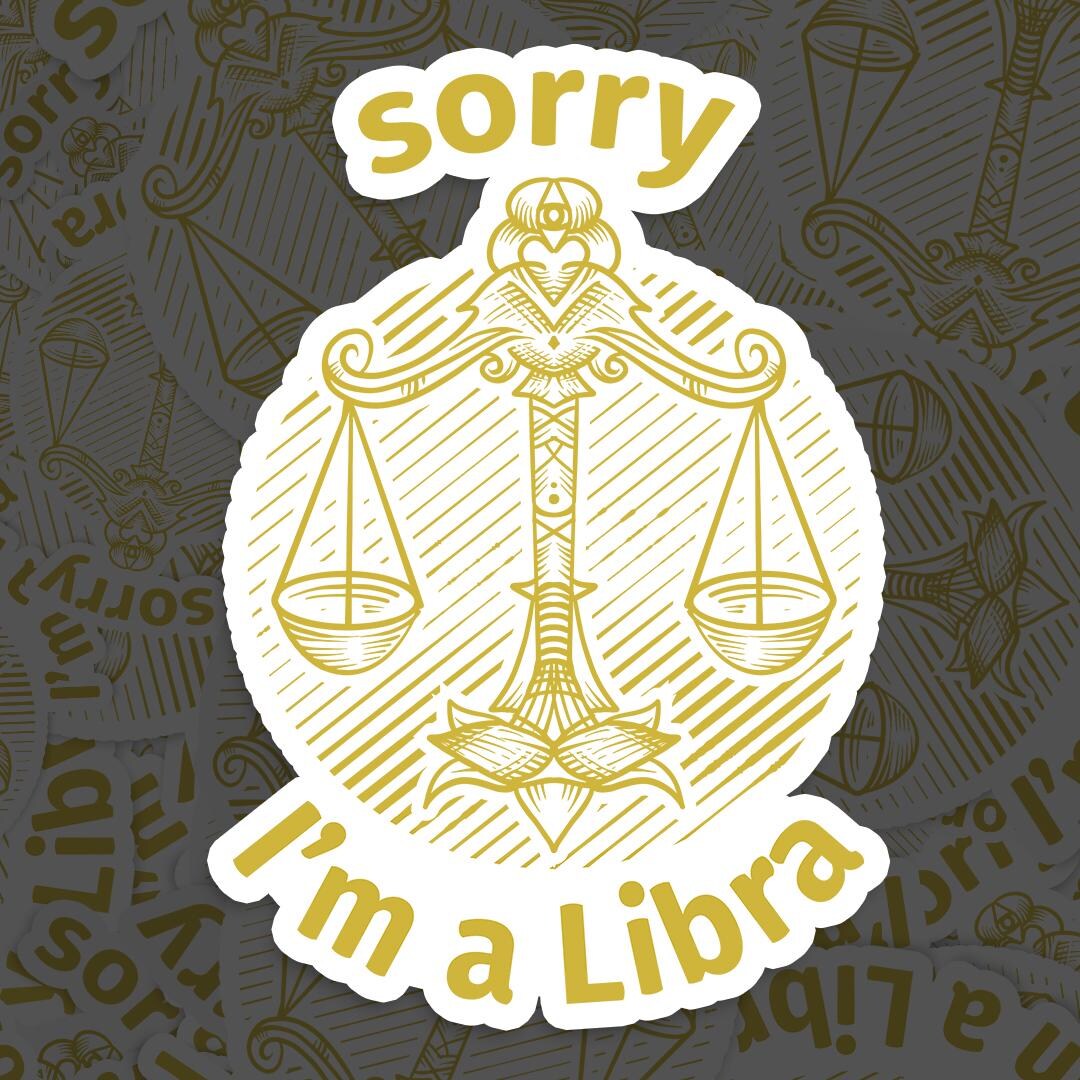 Adesivo "Desculpe, sou de Libra", adesivo de astrologia, decalque de ...