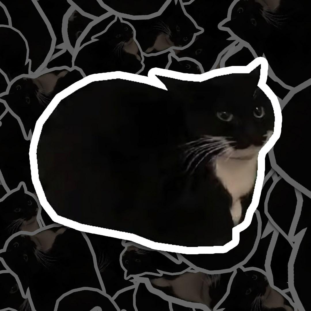 Maxwell Meme Sticker Waterproof, Cat Sticker Decal, for Laptop Car ...