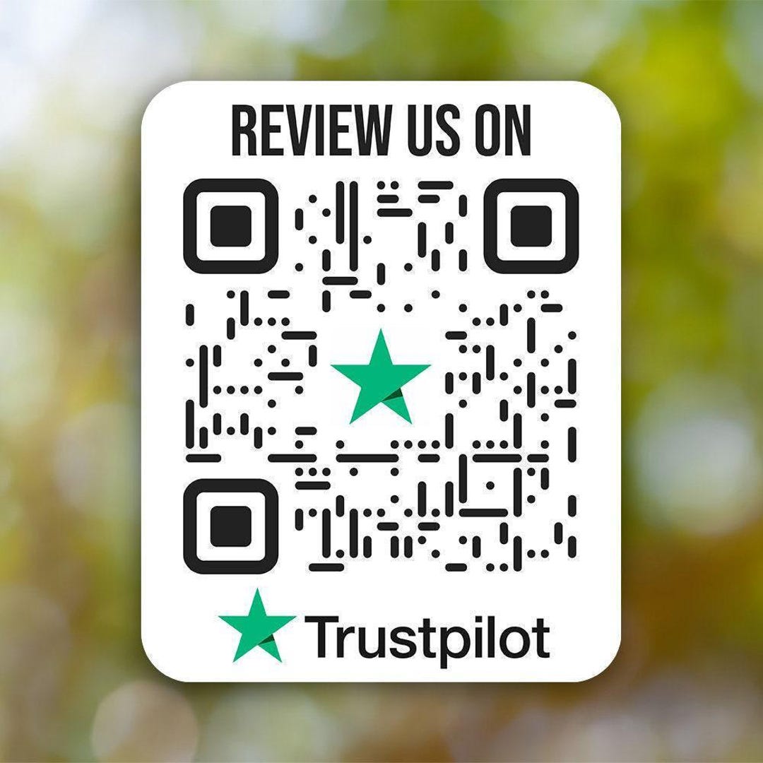 Custom Trustpilot Sticker QR Code | Custom QR Code | Personalised ...