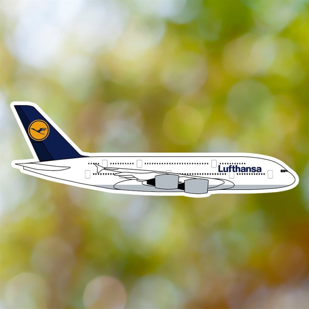Airbus A380 Sticker, Lufthansa Airplane Sticker Waterproof for Suitcase ...