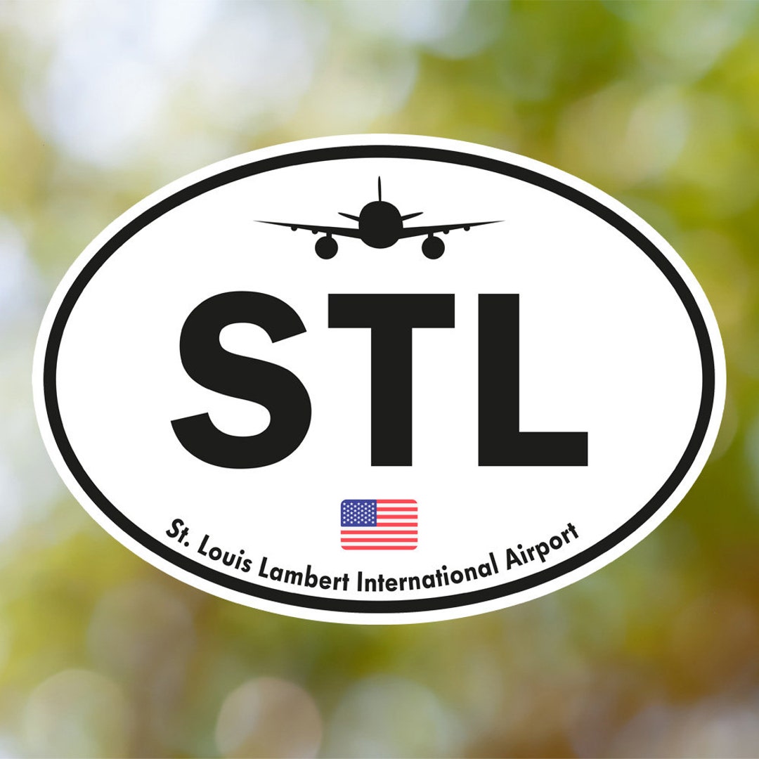 St Louis Sticker Oval Vintage, USA Airport Luggage Sticker Waterproof ...