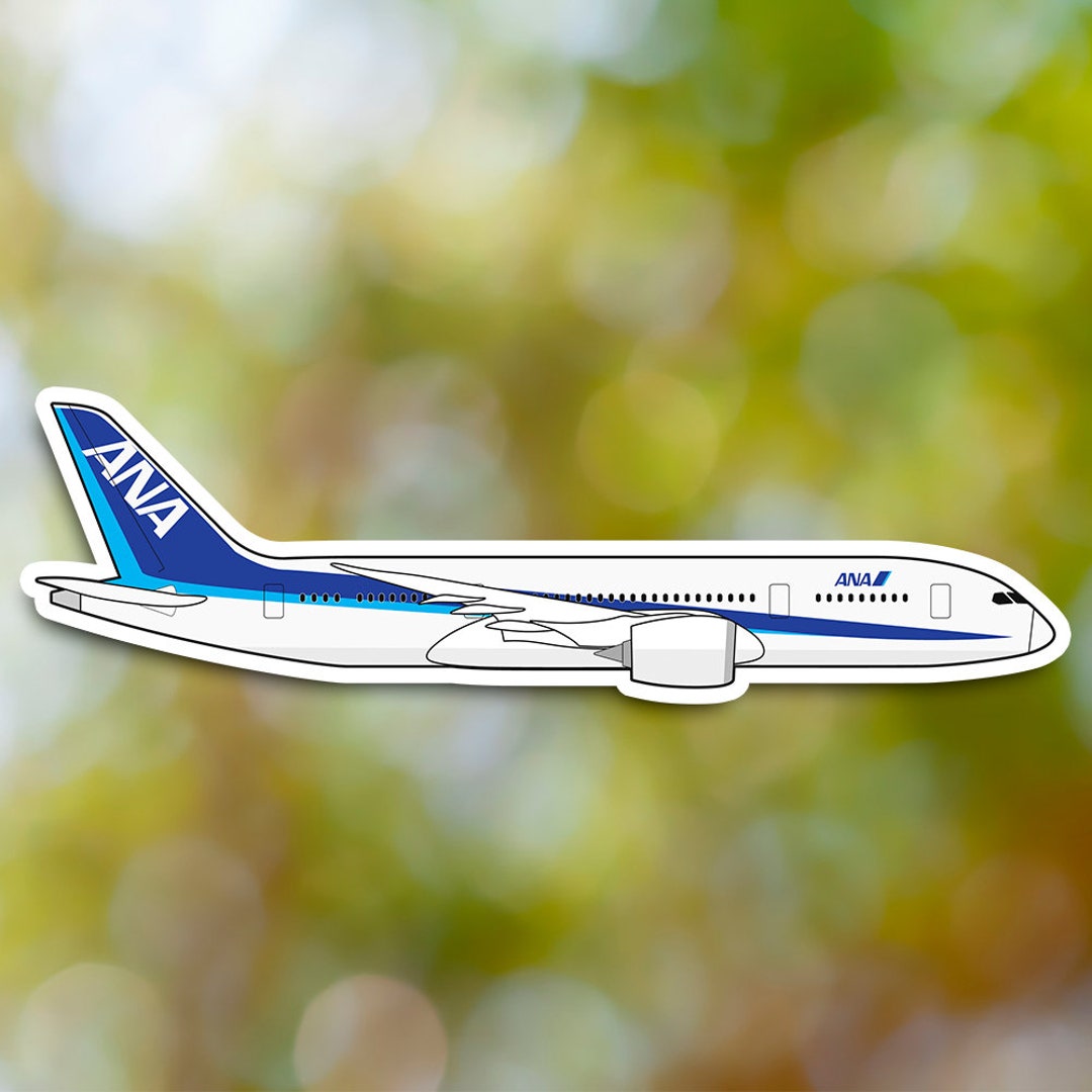 Boeing 787 Sticker, ANA Airplane Sticker Waterproof for Suitcase, Car ...