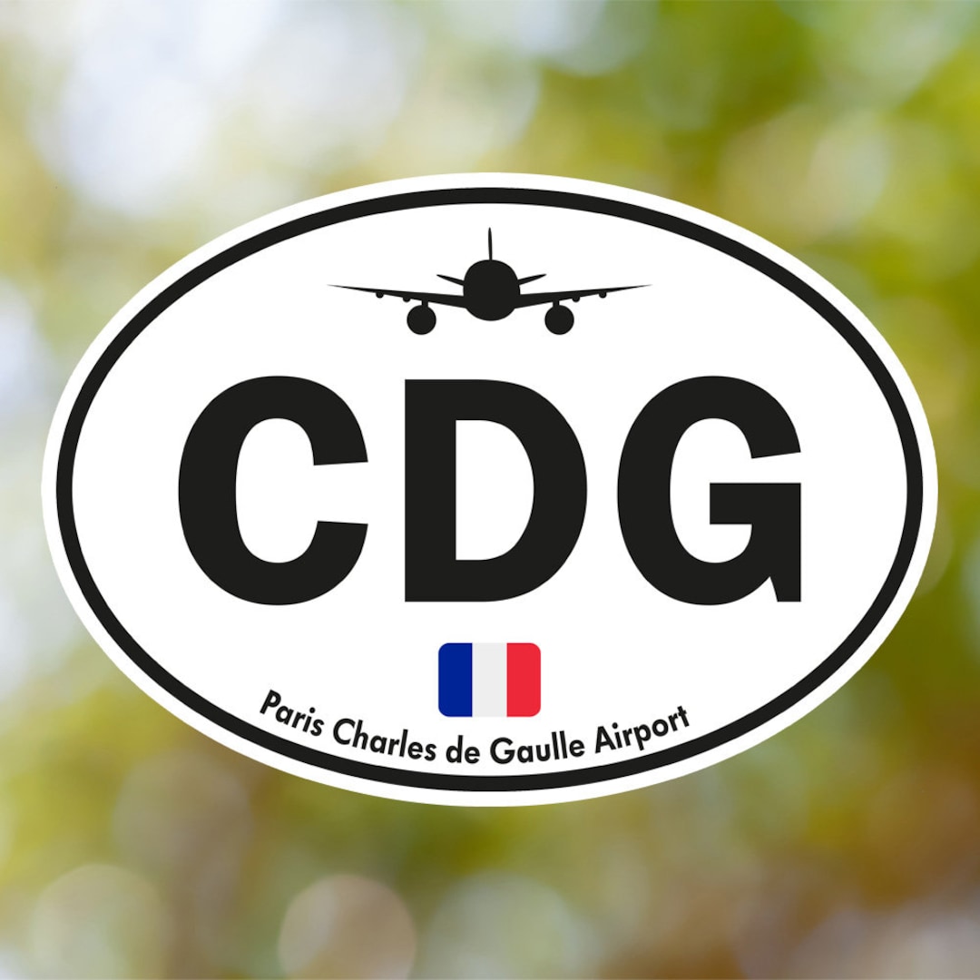 Paris Sticker Oval Vintage, France Airport Luggage Sticker Waterproof ...