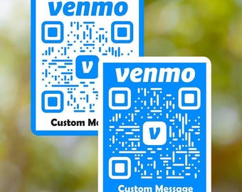 Custom Venmo Sticker Word QR Code | Custom Word QR Code | Personalised ...