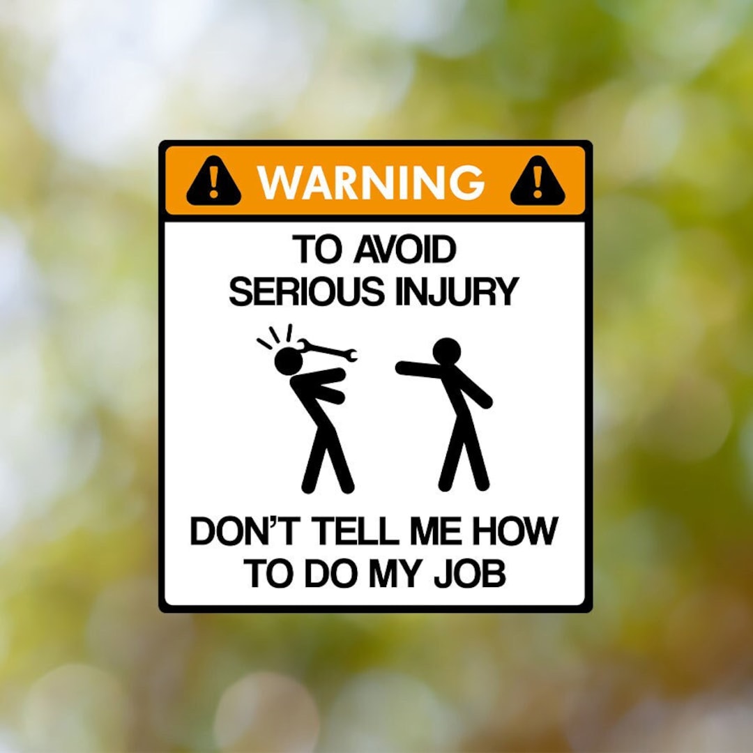 Warning Sign Meme Sticker Vinyl Decal for Laptop Car Book - Etsy Canada