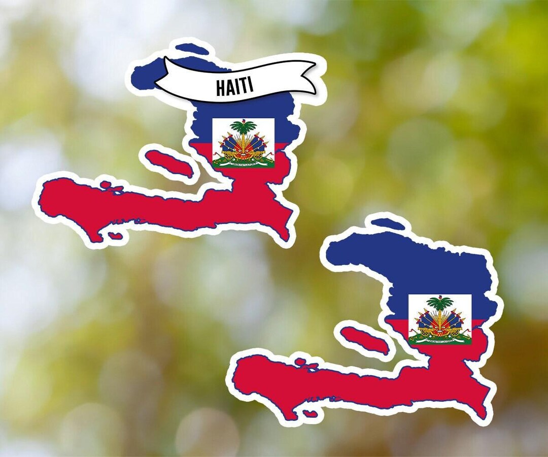Haiti Sticker Country Shaped Waterproof for Laptop, Car, Book, Water ...